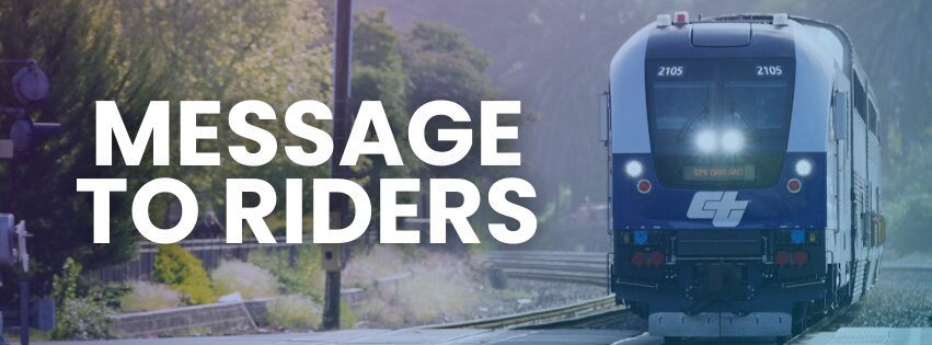 Message to Riders: May 2025 - Get on Board!